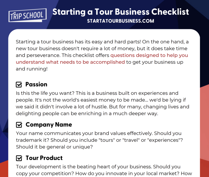 How to Start a Tour Business - Online Course - TripSchool